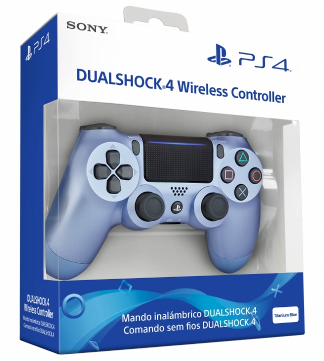 COMANDO SONY DUALSHOCK 4 V2 Edição Especial Titanium Blue PS4 ...